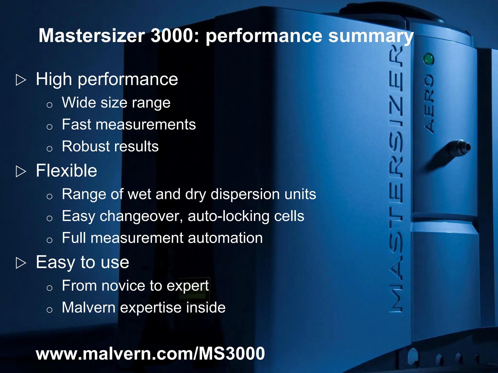 MS3000-Presentation Malvern Particle size analyser | PDF