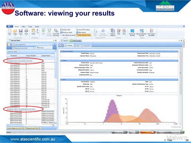 MS3000-Presentation Malvern Particle size analyser | PDF