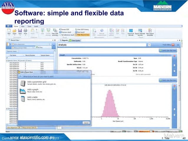 MS3000-Presentation Malvern Particle size analyser | PDF