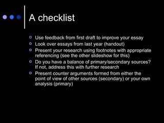 MS3 : Writing the second draft | PPT