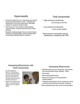 TREATMENT OF RESONANCE DISORDERS: OPTIONS FOR THE NONMEDICAL SPEECH ...