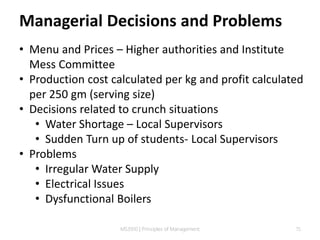 Analysis of Mess Management at IIT Madras | PDF