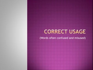 Correct usage | PPTX