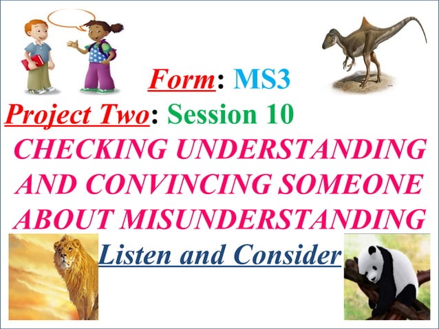 Ms3 project 2 Lesson Plan Checking Understanding and Asking for ...