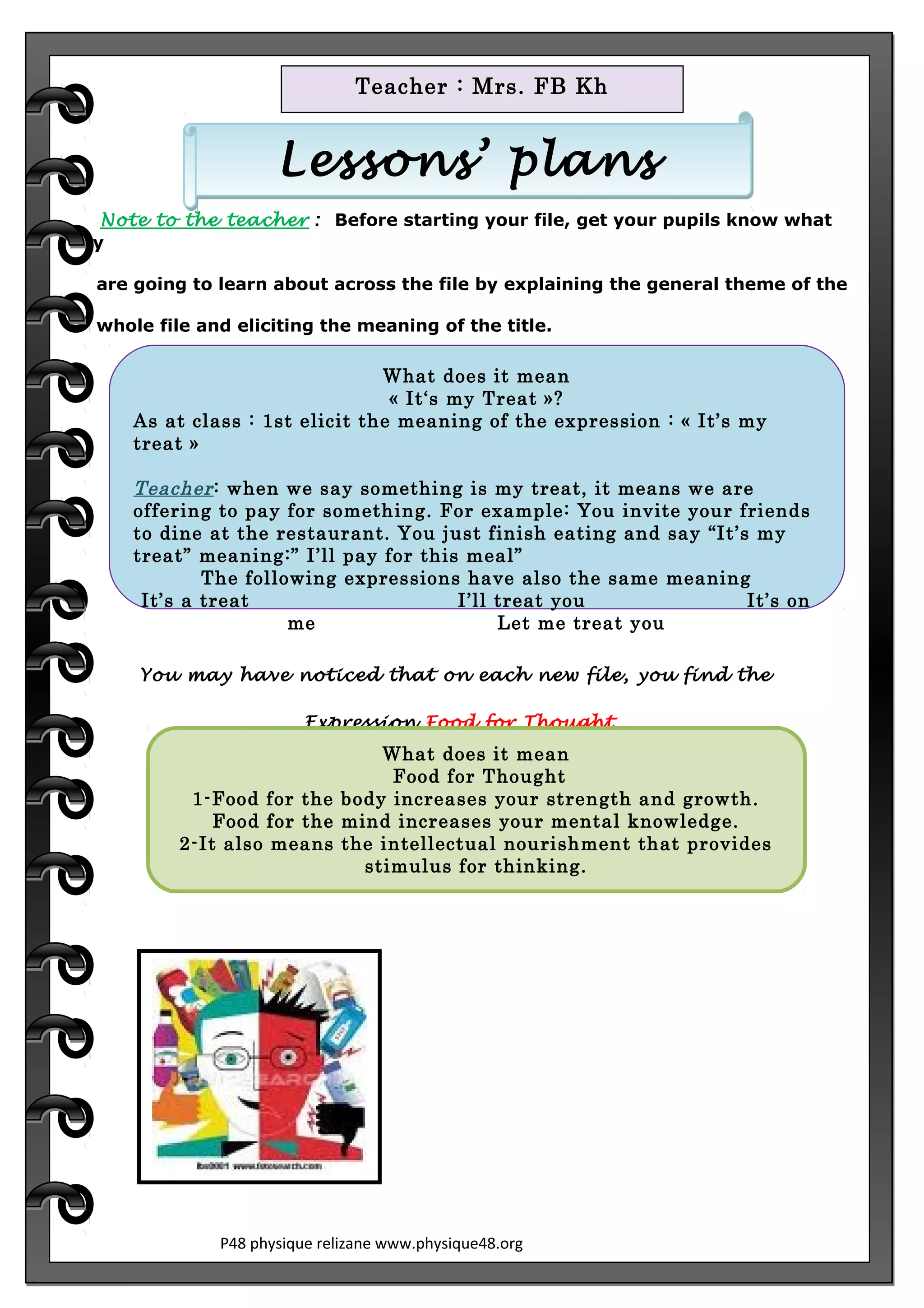 MS4 File One Lessons' Plans | DOC