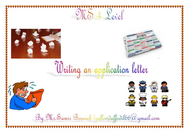 Ms4 level writing application letter (situation of integration) | PPT