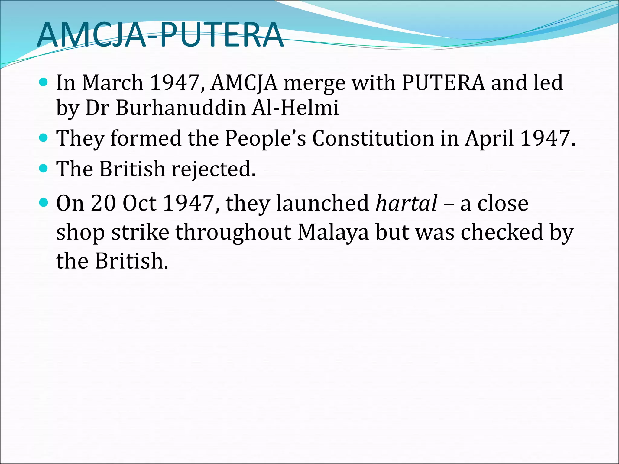MS 5.2 FEDERATION OF MALAYA.ppt