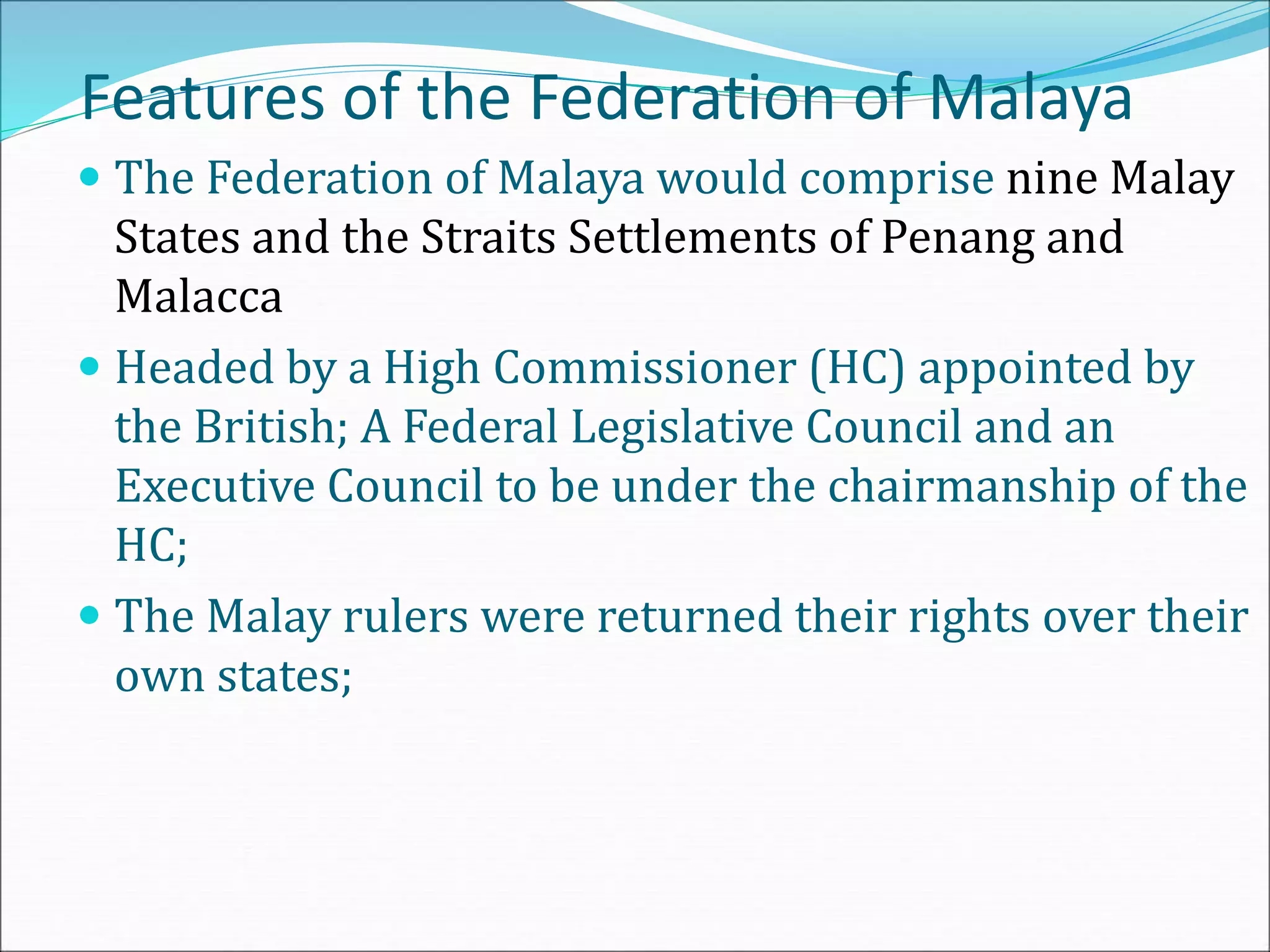 MS 5.2 FEDERATION OF MALAYA.ppt