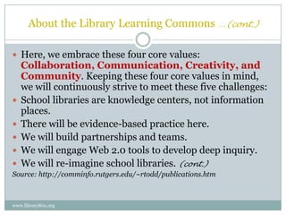 Ms 80x library learning commons e newsletter | PPTX