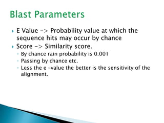 Sequence Alignment,Blast, Fasta, MSA | PPTX