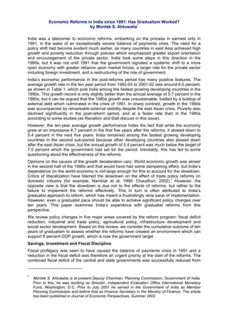 Economic Reforms in India since 1991 | PDF