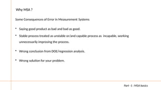 Measurement System Analysis - A Detailed Study | PPTX