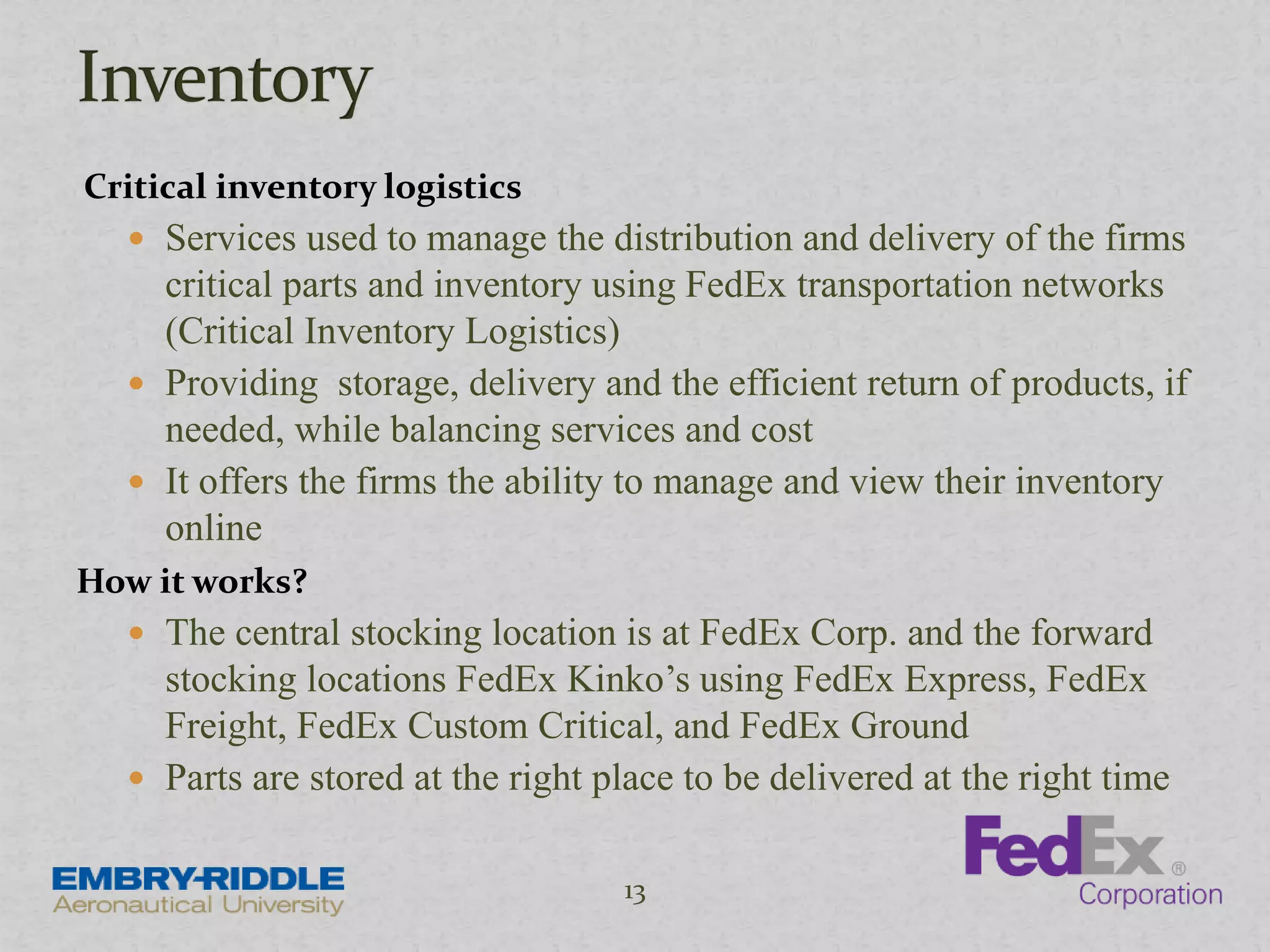 FedEx Corp. Review & Analysis | PPTX