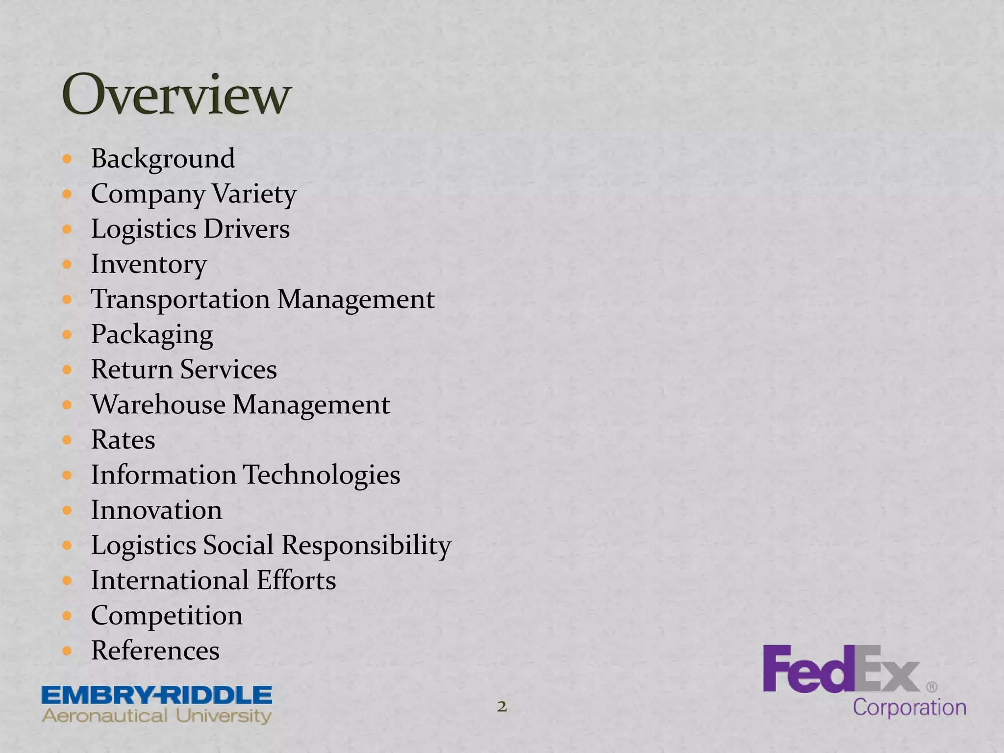 FedEx Corp. Review & Analysis | PPTX