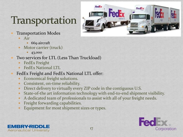 FedEx Corp. Review & Analysis | PPTX | Air Travel | Travel Type
