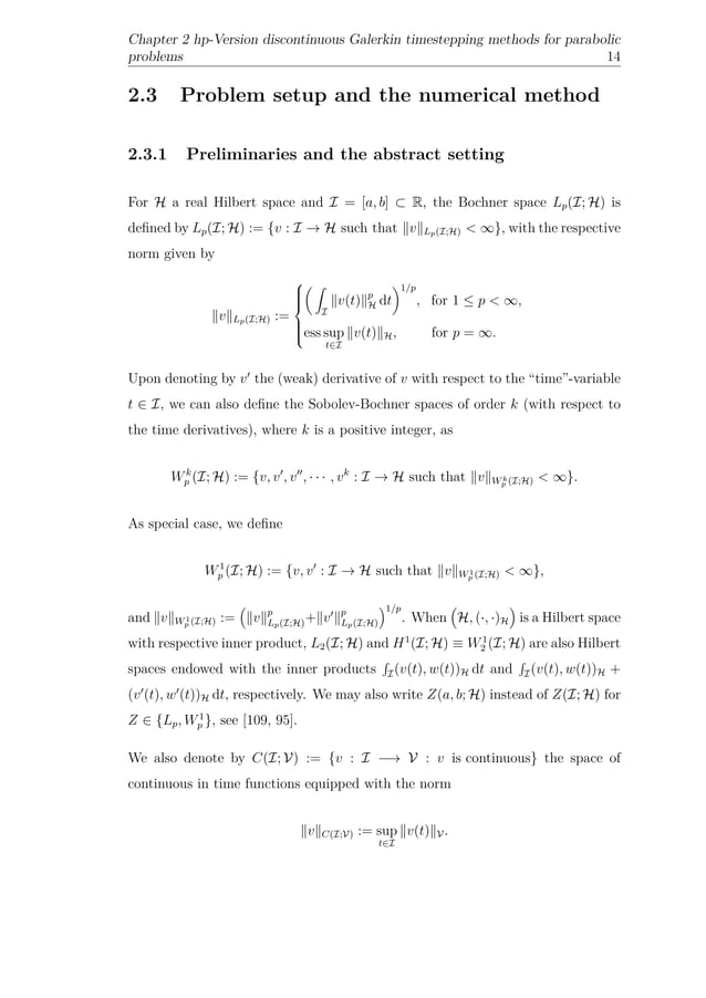 Discontinuous Galerkin Timestepping for Nonlinear Parabolic Problems | PDF