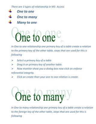 Ms access | DOCX | Databases | Computer Software and Applications