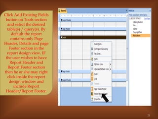 MS ACCESS (REPORT) | PPTX