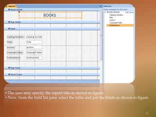 MS ACCESS (REPORT) | PPTX