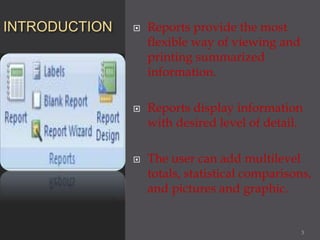 MS ACCESS (REPORT) | PPTX