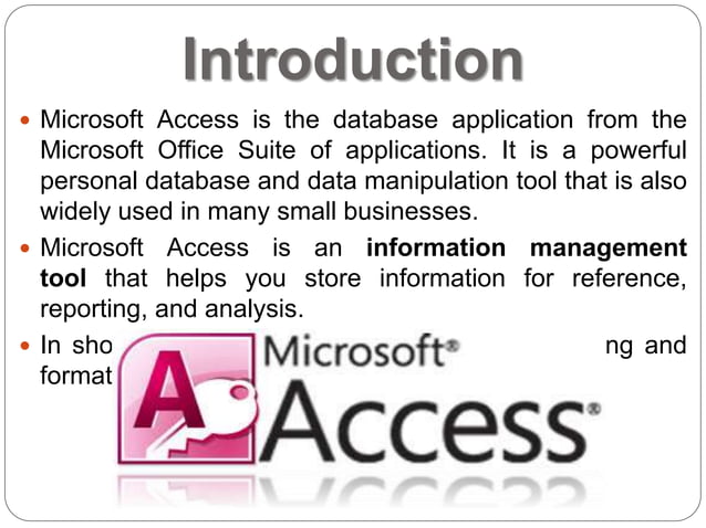 Ms access | PPTX