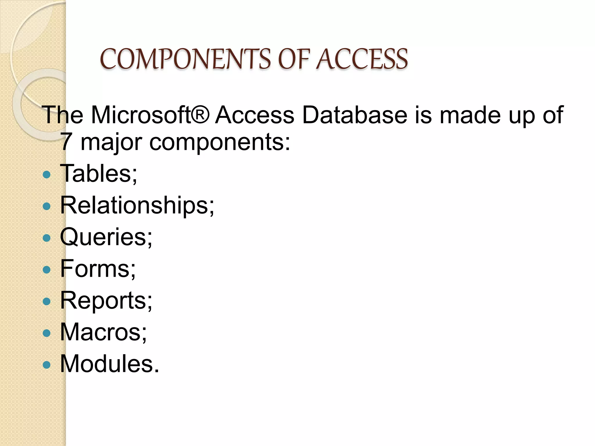 Ms access | PPTX