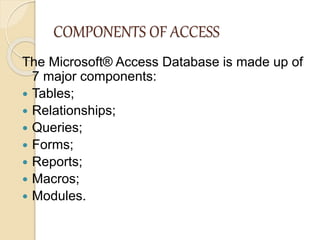Ms access | PPTX