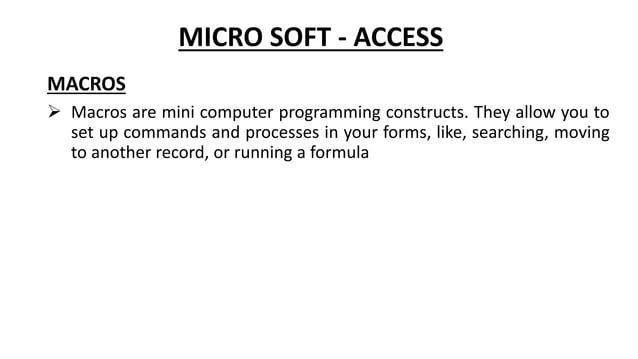 MS ACCESS.pptx | Databases | Computer Software and Applications