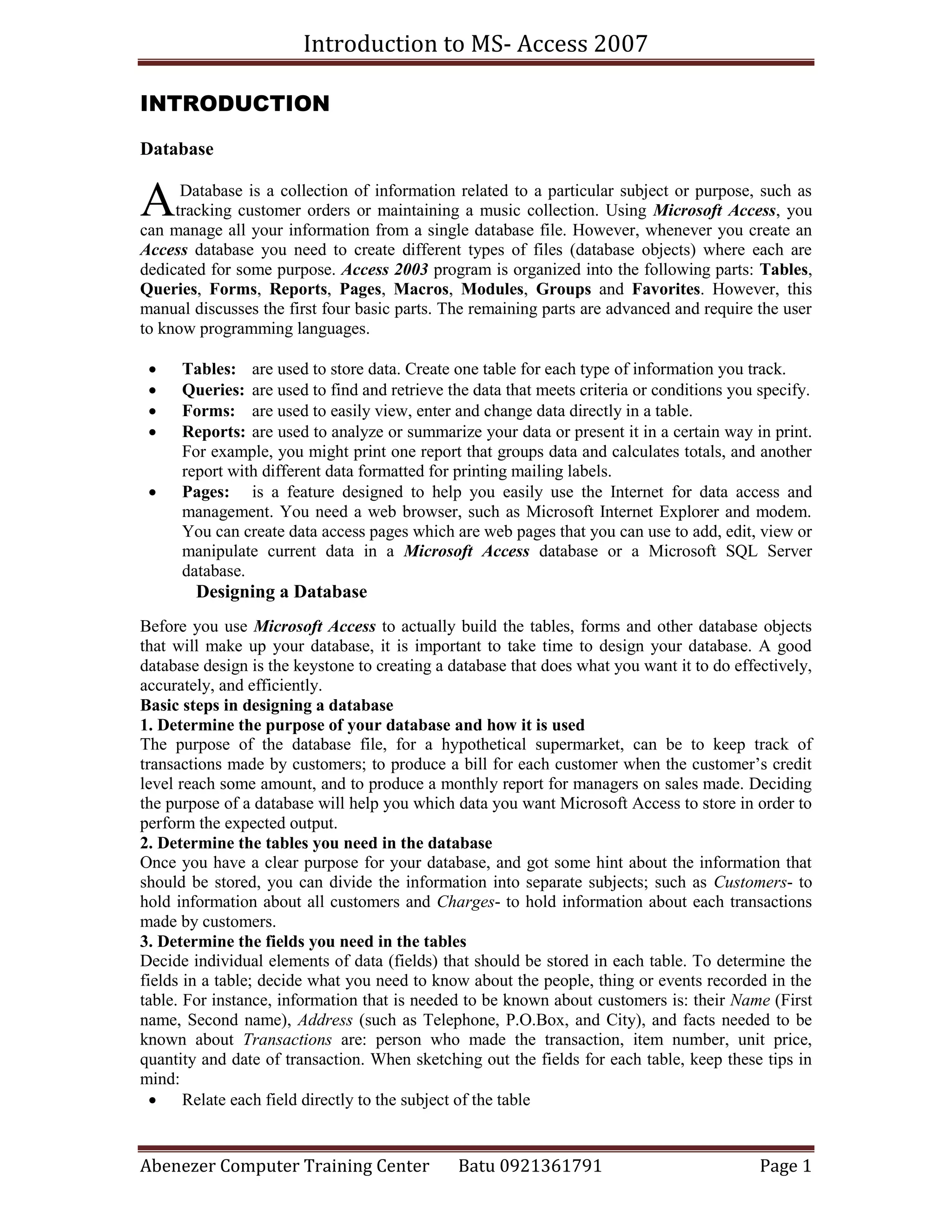 Ms access 2007 pptx | PDF