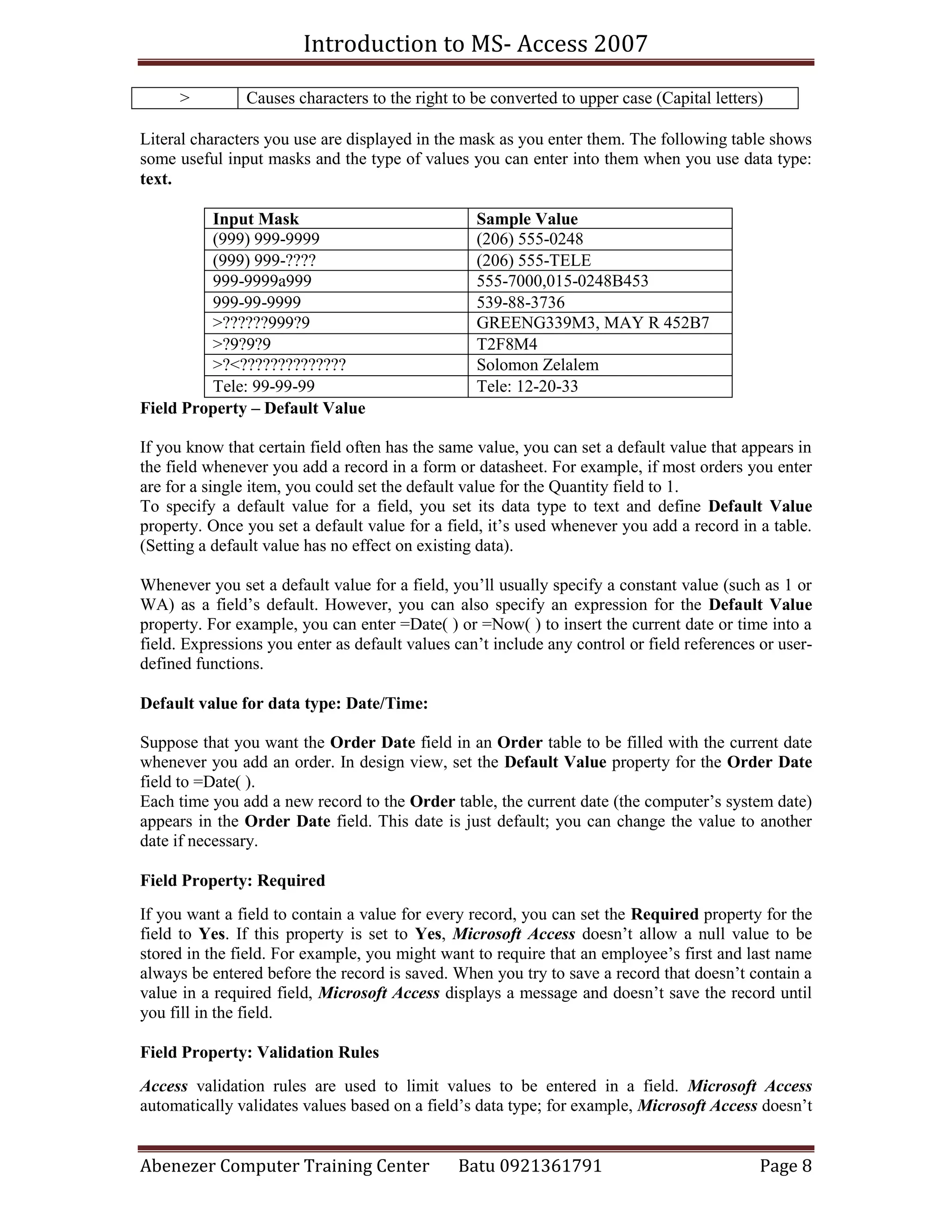 Ms access 2007 pptx | PDF