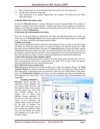 Ms access 2007 pptx | PDF