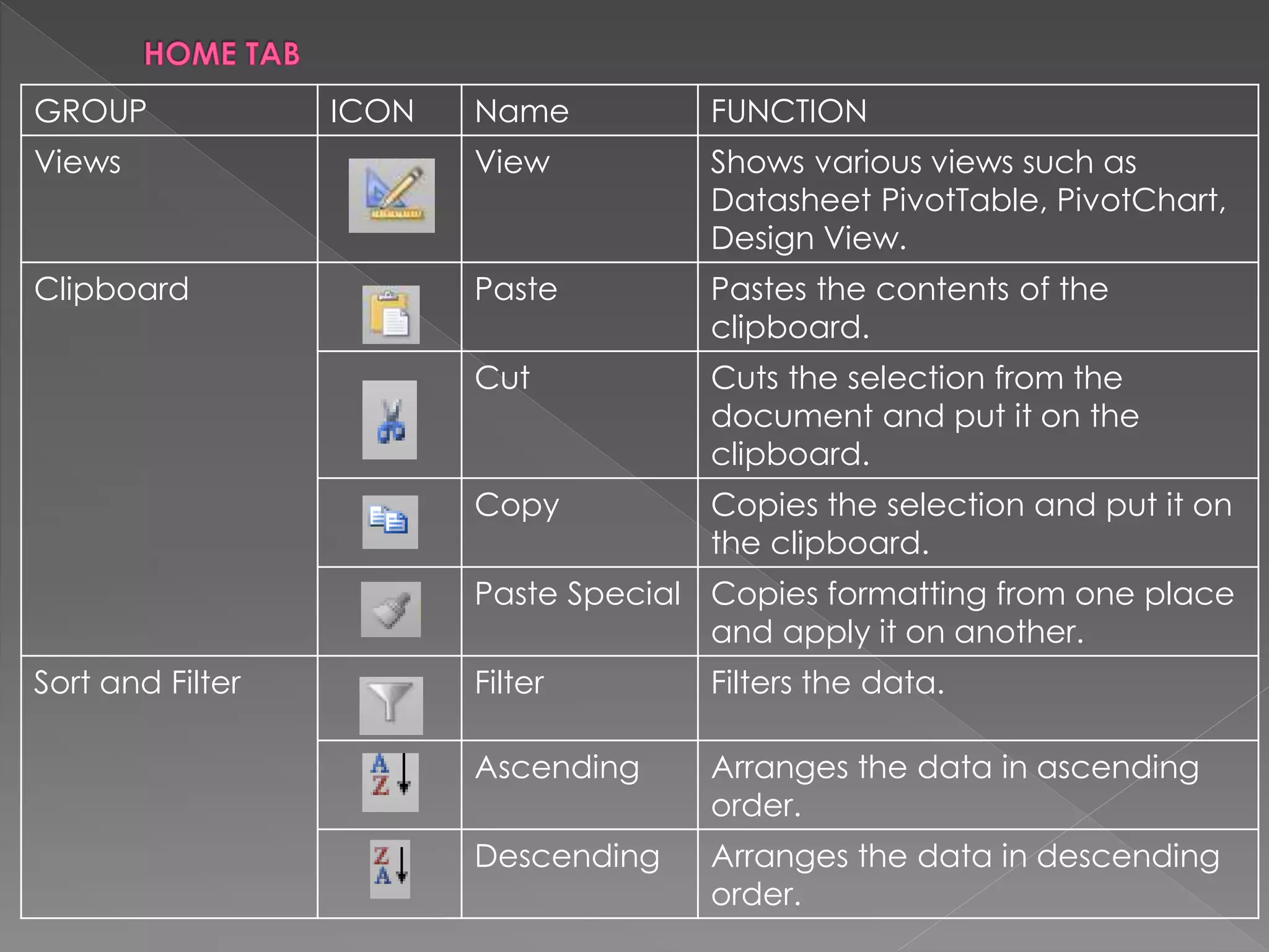 Ms access 2010 lesson 3 (Interface) | PPTX