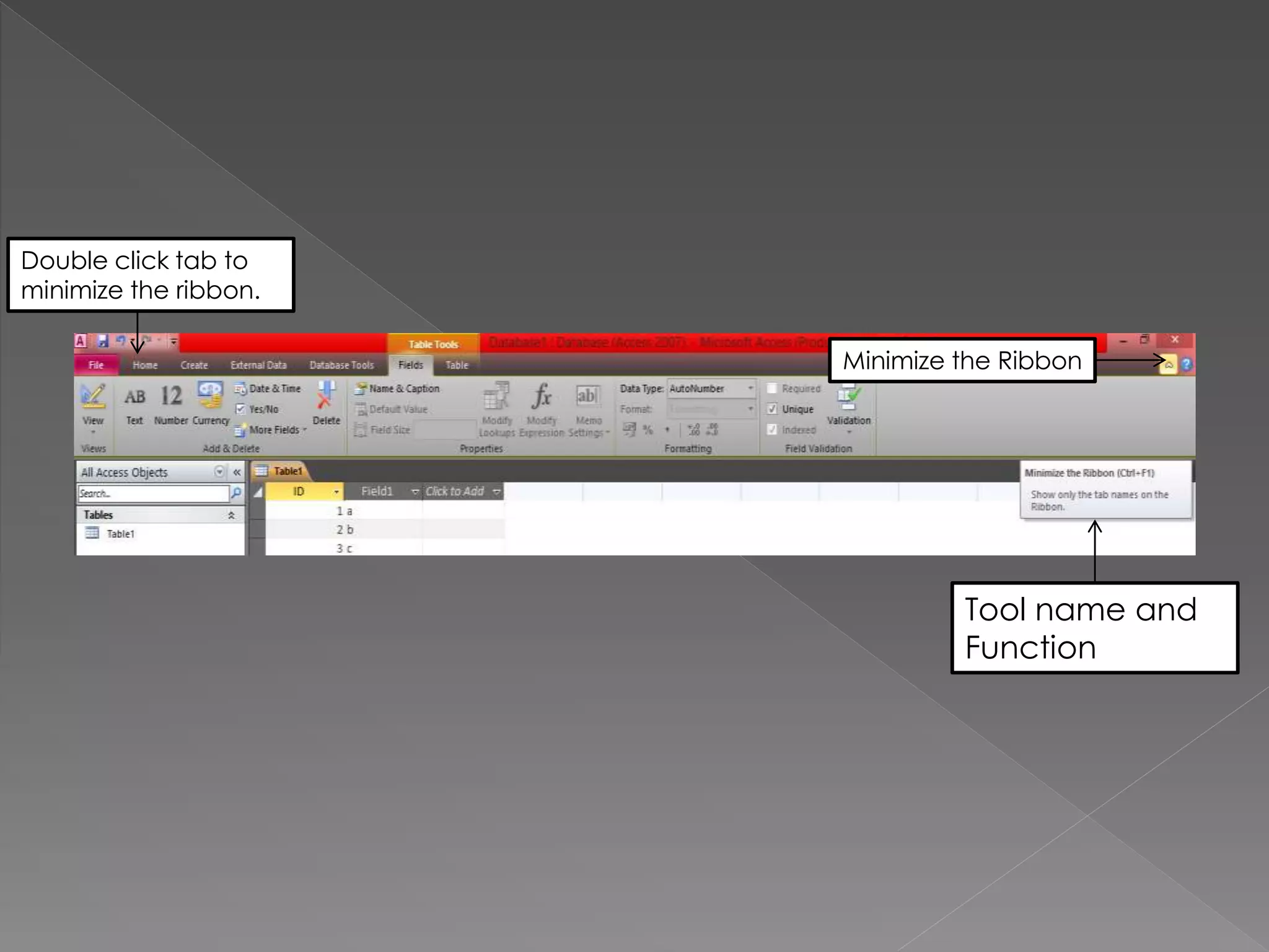 Ms access 2010 lesson 3 (Interface) | PPTX