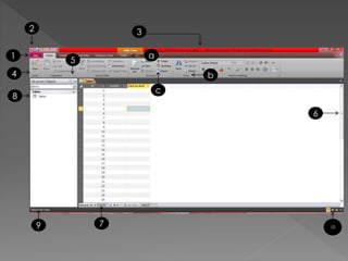 Ms access 2010 lesson 3 (Interface) | PPTX
