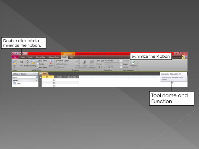Ms access 2010 lesson 3 (Interface) | PPTX | Operating Systems ...