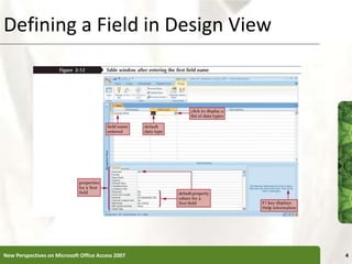 MS ACCESS DEFINING DESIGN VIEW AND DATASHEET VIEW.ppt