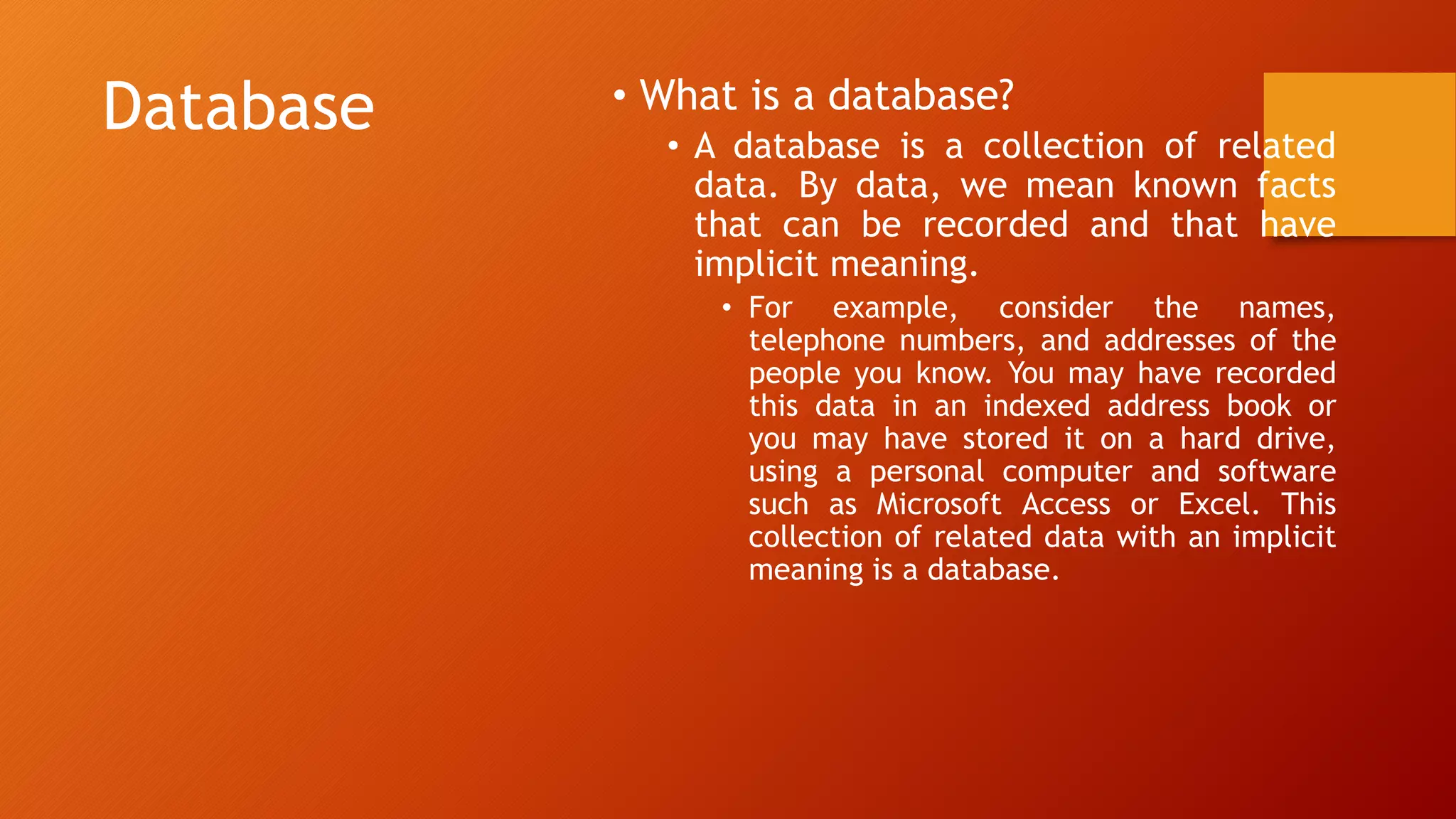Ms Access Intro Ppt