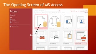 MS Access Intro | PPTX