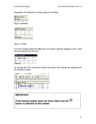 Ms access notes | PDF