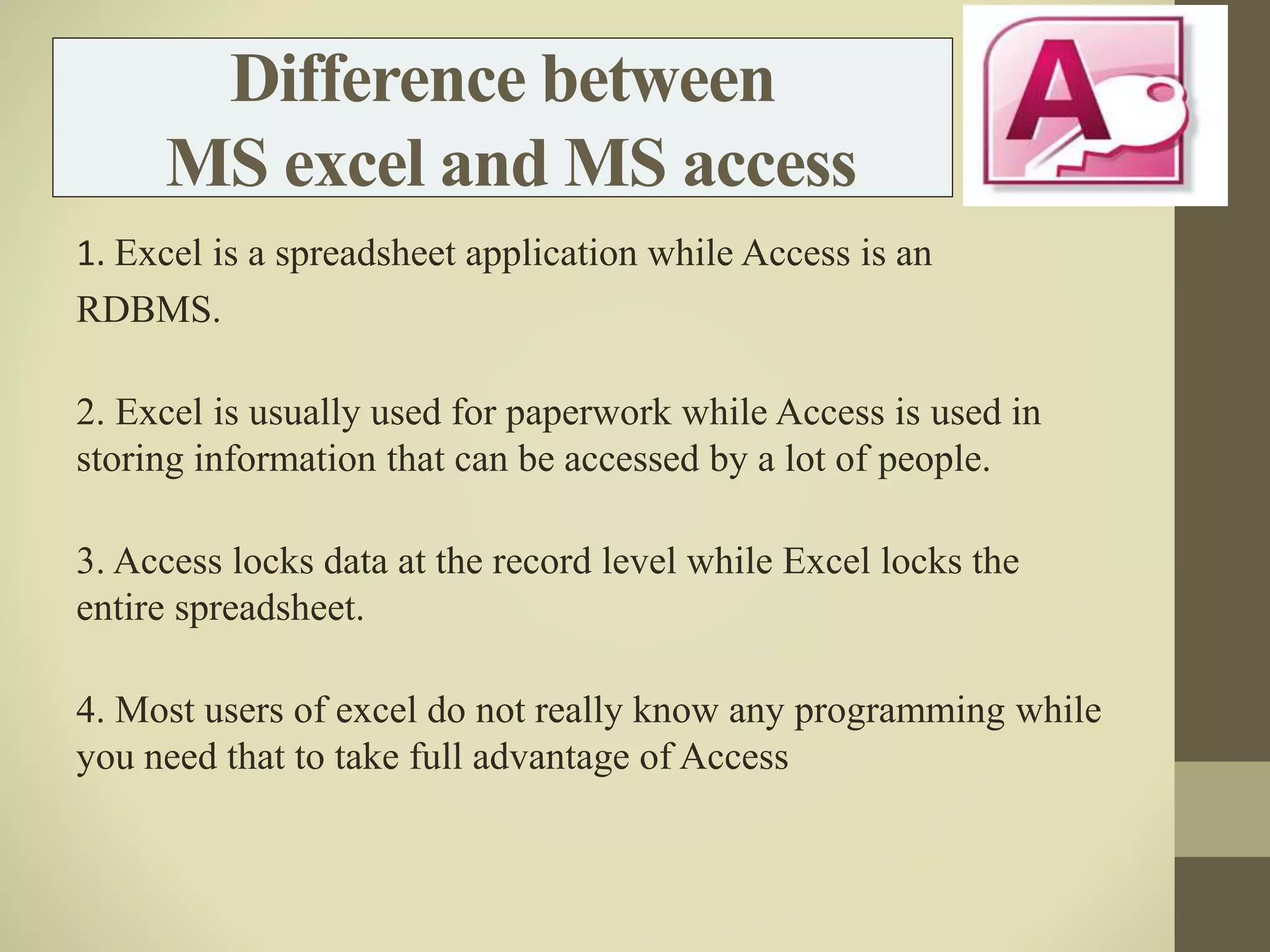 Ms access ppt 2017 by Gopal saha | PPTX