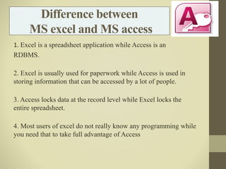 Ms access ppt 2017 by Gopal saha | PPTX