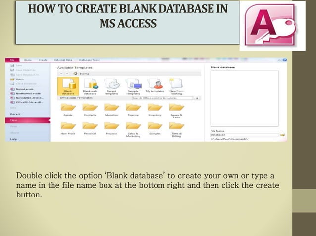 Ms access ppt 2017 by Gopal saha | PPTX