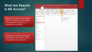 MS Access (Reports).pptxdfgtgthtrhrthrth | PPTX