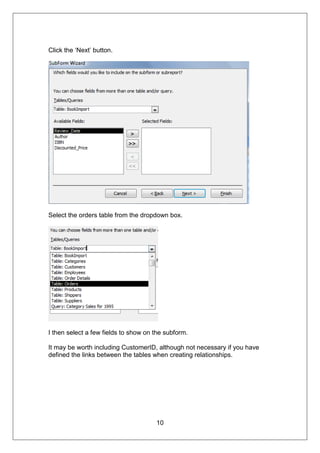 MS Access Subform Success | PDF