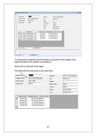 MS Access Subform Success | PDF