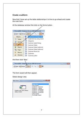 MS Access Subform Success | PDF