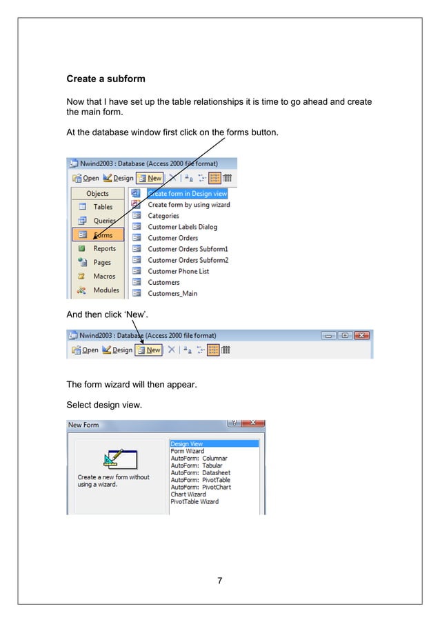 MS Access Subform Success