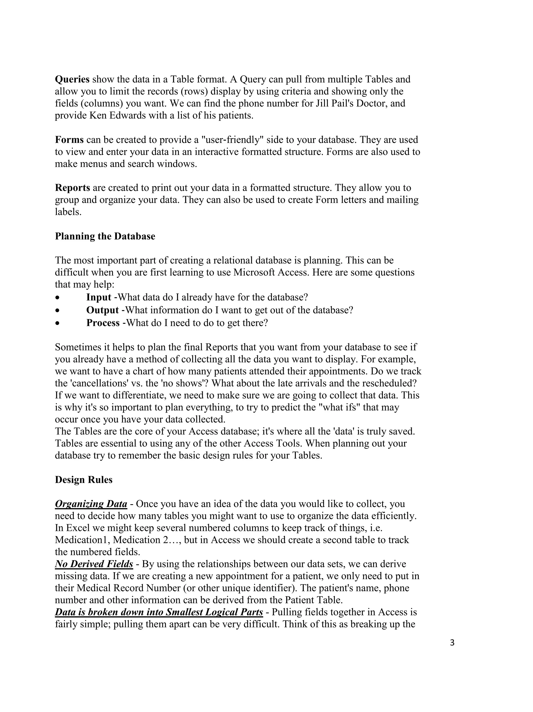 MS ACCESS Tutorials | PDF