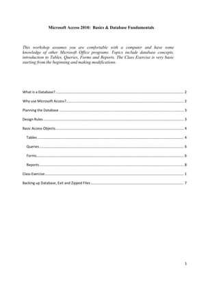 MS ACCESS Tutorials | PDF