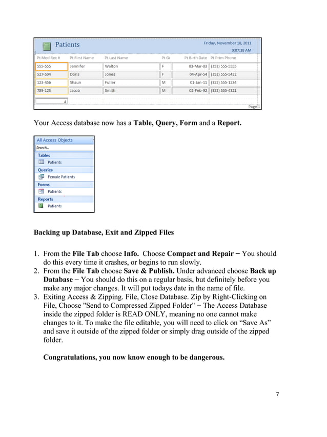 MS ACCESS Tutorials | PDF